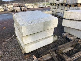 Blockmur Granit - #5 Blockstensmur Avslut grå 800mm | Blinto auktioner