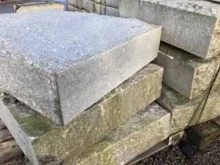 Blockmur Granit - #5 Blockstensmur Avslut grå 800mm | Blinto auktioner