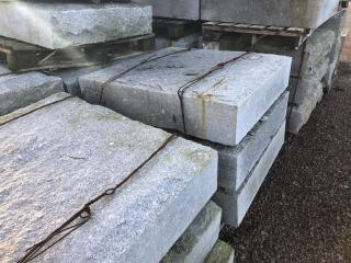 Blockmur Granit - #7 Blockstensmur Avslut grå 1000mm | Blinto auktioner