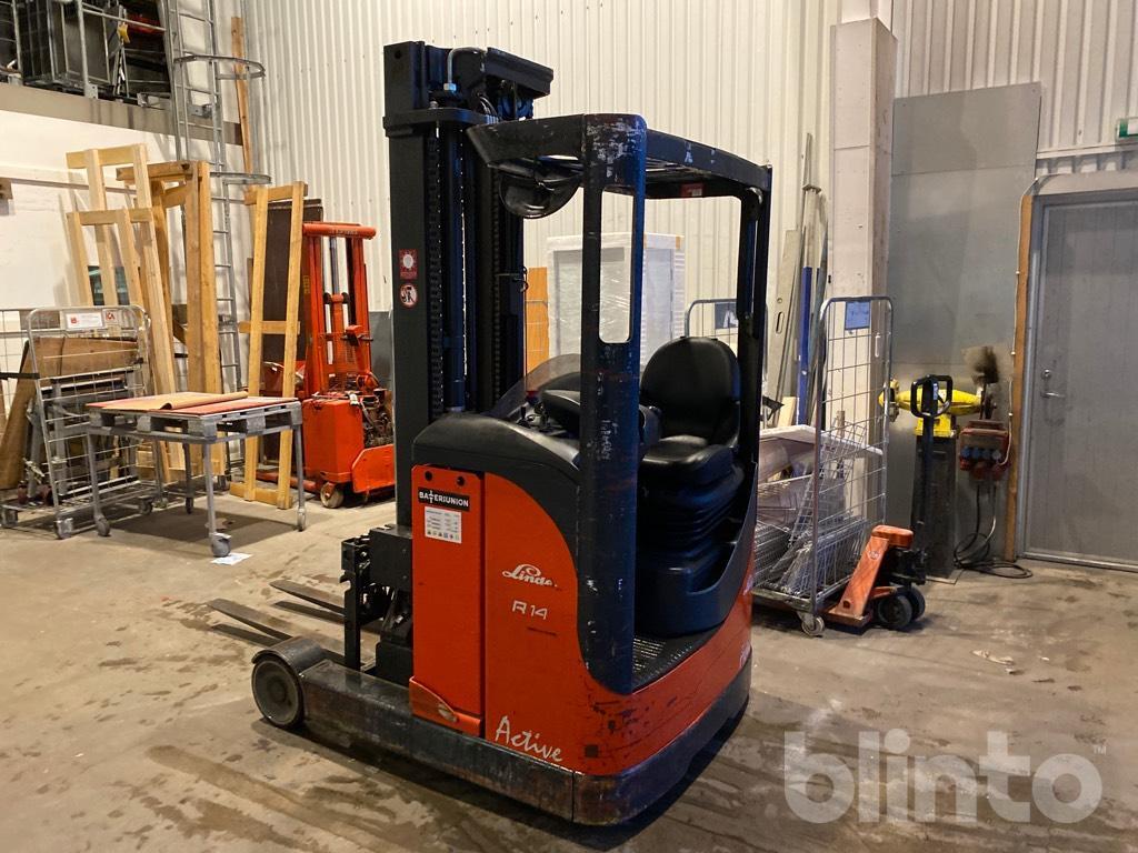 Skjutstativtruck - Linde R14 active | Blinto auktioner