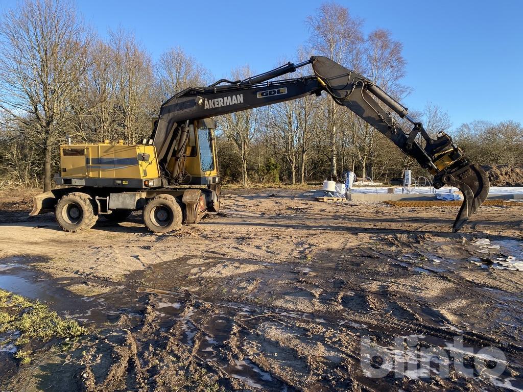 Hjulgrävare - Volvo Åkerman EW200 med tiltrotator och redskap | Blinto ...