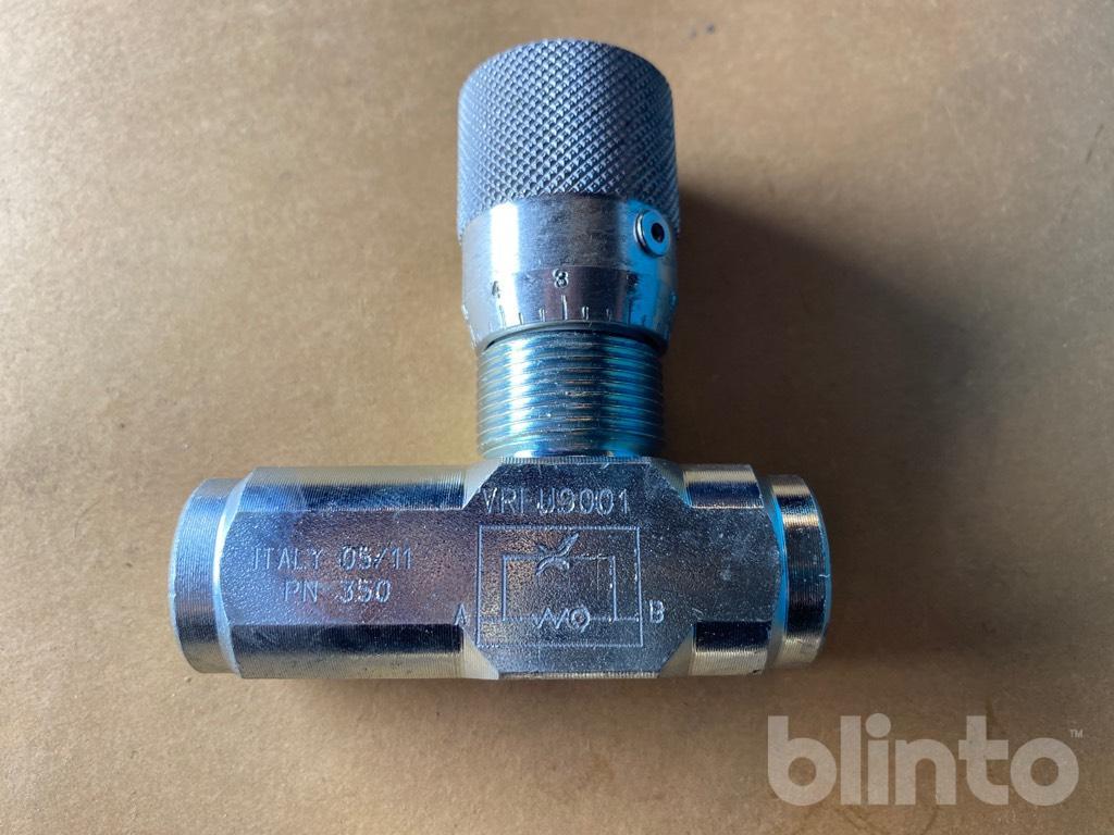 Hydraulik - Större antal stryp-backventiler 1/2 | Blinto auktioner