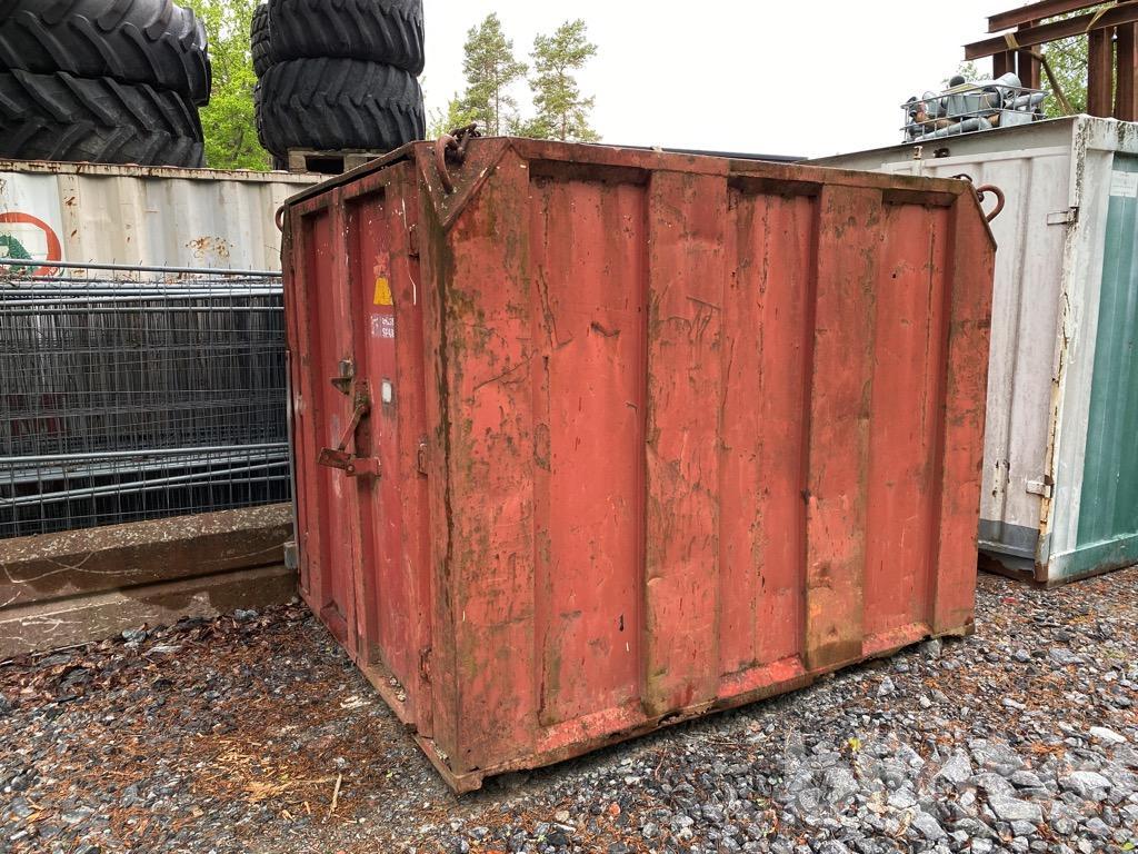 Container - liten med dörrar och låsbom | Blinto auktioner