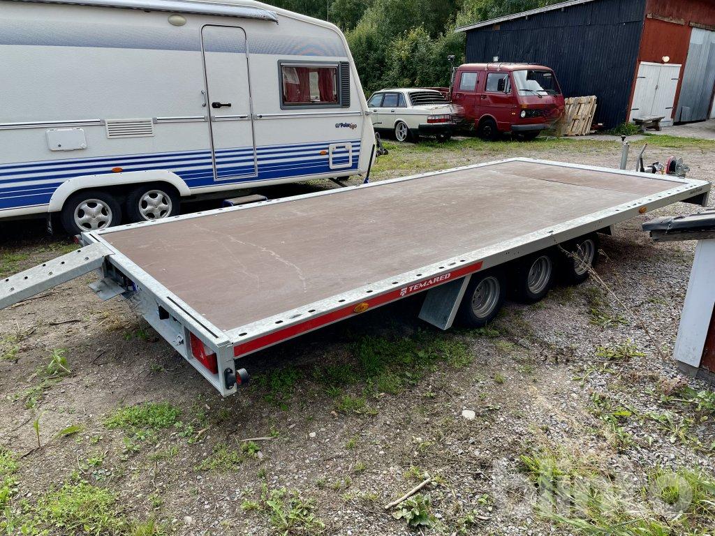 Biltrailer - Temared Carplattform 3 axlad | Blinto auktioner