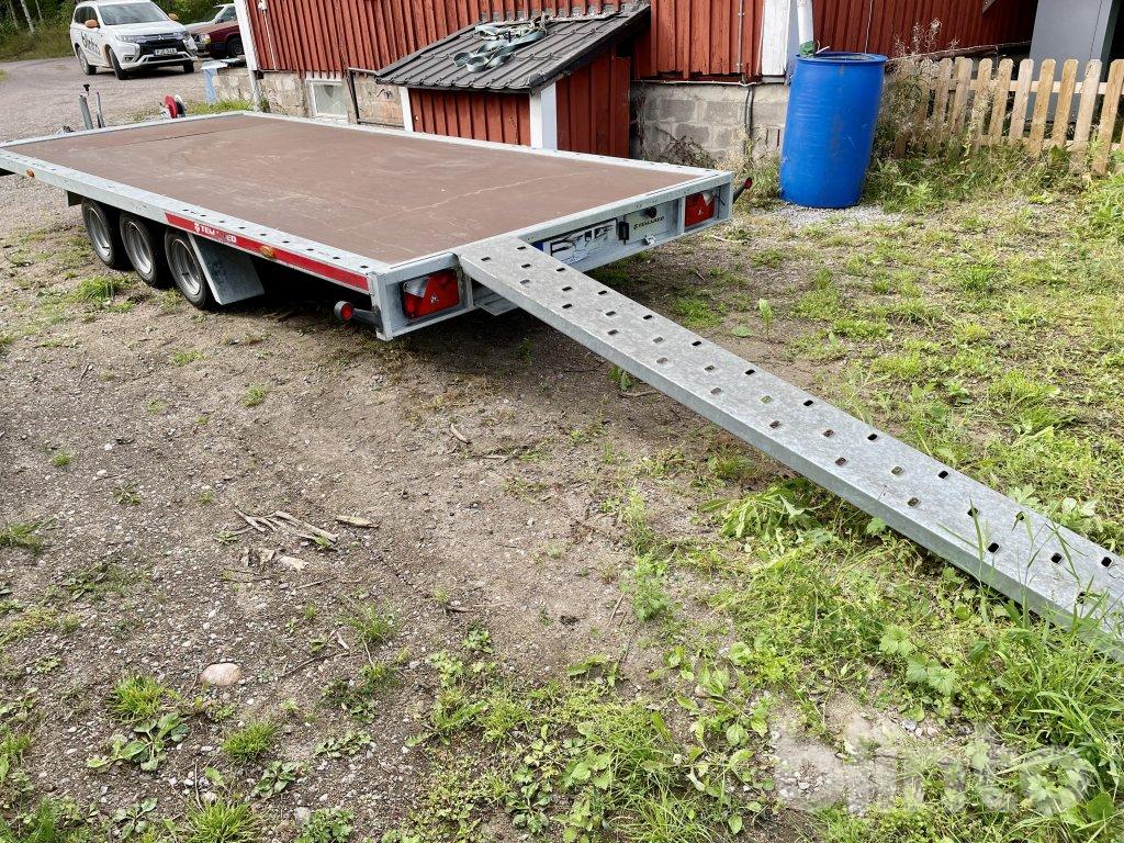 Biltrailer - Temared Carplattform 3 axlad | Blinto auktioner