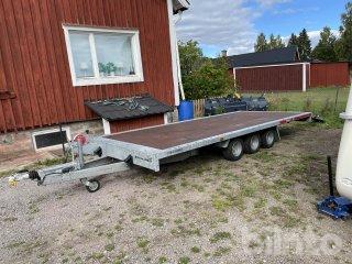 Biltrailer - Temared Carplattform 3 axlad | Blinto auktioner