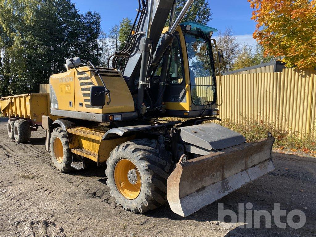 Hjulgrävare+Vagn - Volvo EW 140B | Blinto auktioner