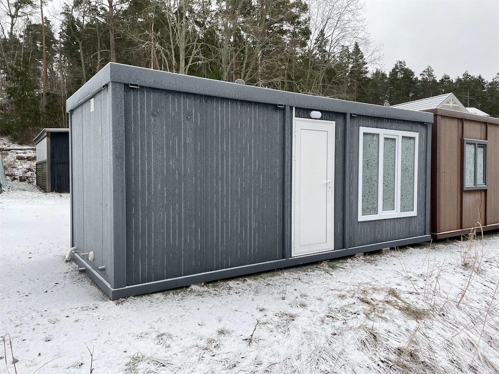 Manskapsbod - Rastvagn / Personalbod / Byggbod | Blinto auktioner