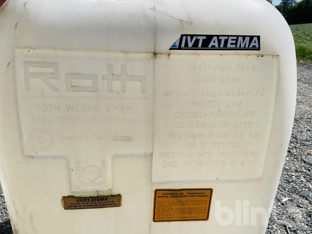 Plasttank - Roth 1500 liter #1 | Blinto auktioner