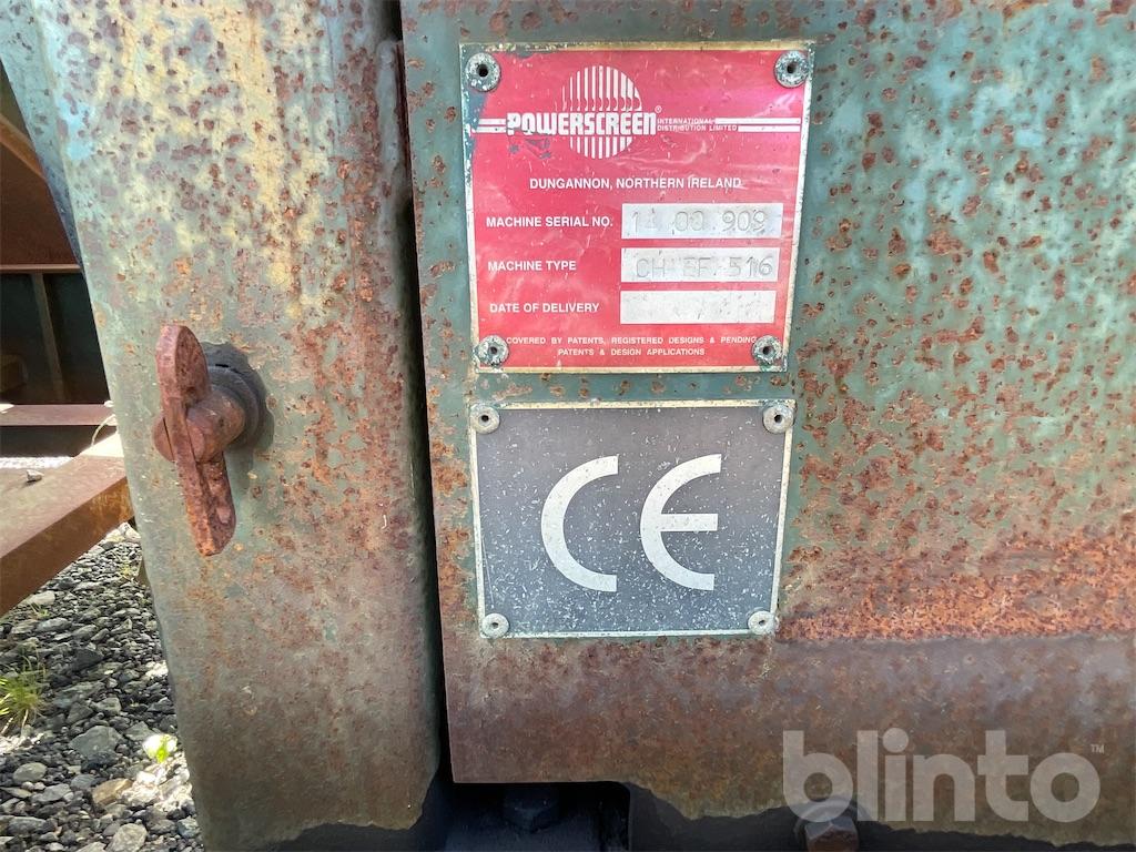 Sorteringsverk - Powerscreen chieftain 516 | Blinto auktioner