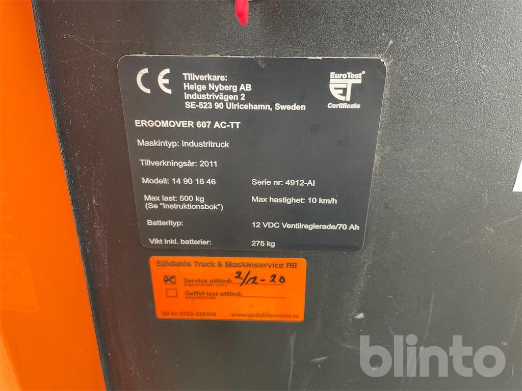 Pallyftare elektrisk - BT Ergomover 607 | Blinto auktioner