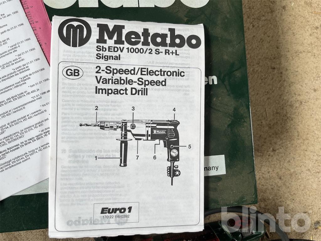 Slagborrmaskin - Metabo 1000 Signal | Blinto auktioner