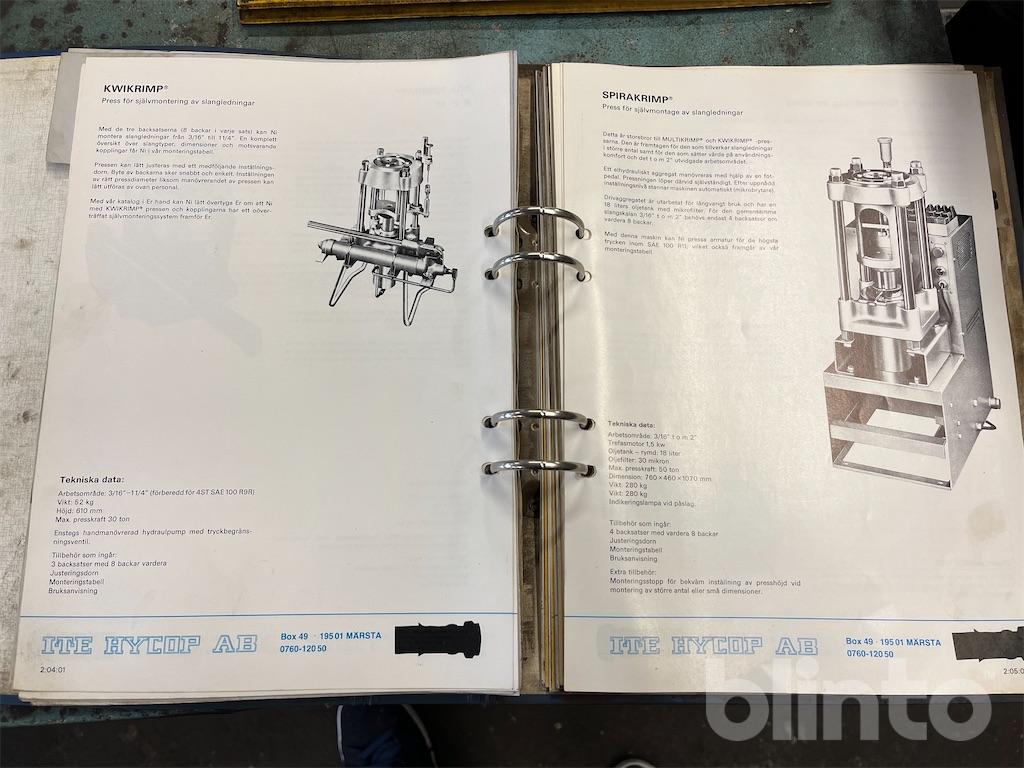 Slangpress - Hycop hydraulslangpress | Blinto auktioner
