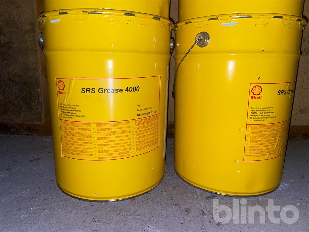 4 hinkar smörjfett - Shell SRS Grease 4000 | Blinto auktioner