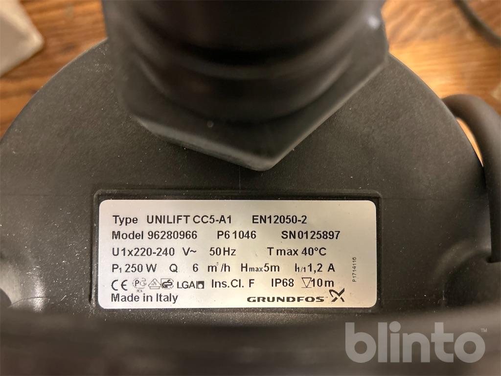 Sänkpump Grundfos Unilift Cc5 A1 Blinto Auktioner