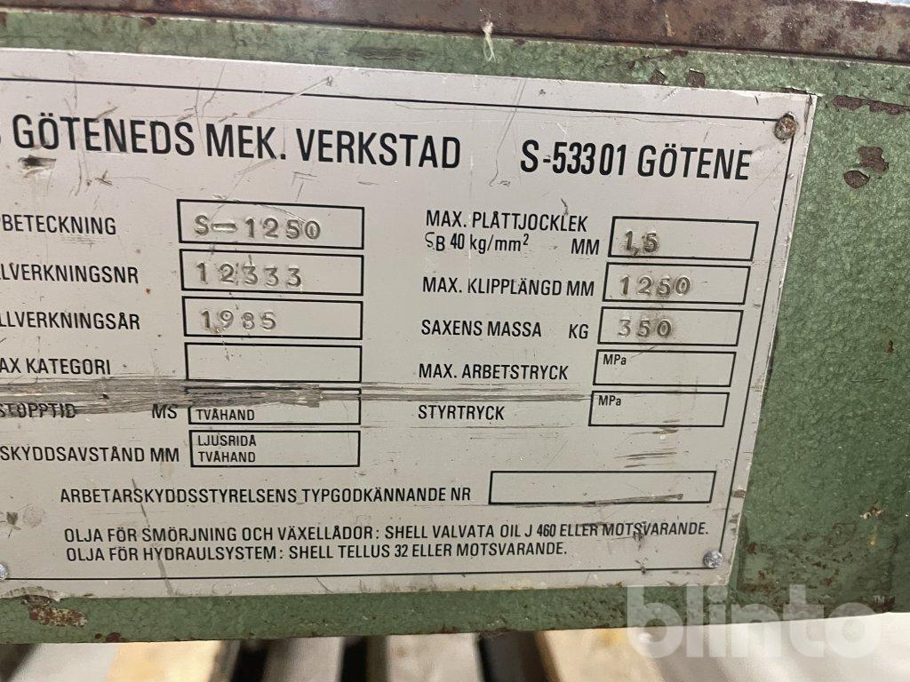 Slagsax - Göteneds mekaniska | Blinto auktioner