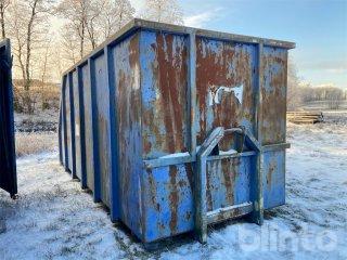 Kran och container - Epsilon E 9.73, 28 kubiks container | Blinto auktioner