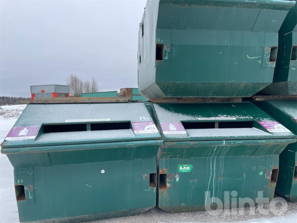Avfallscontainer - 2 st 8m3 | Blinto auktioner