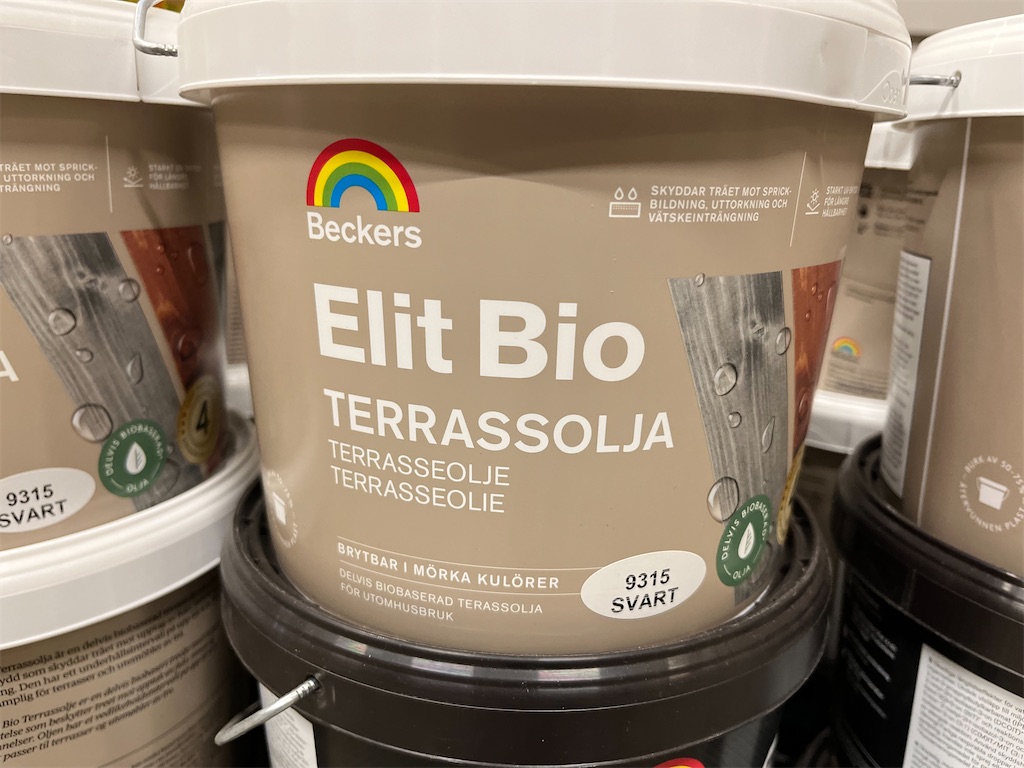 Terrassolja svart - Beckers | Blinto auktioner