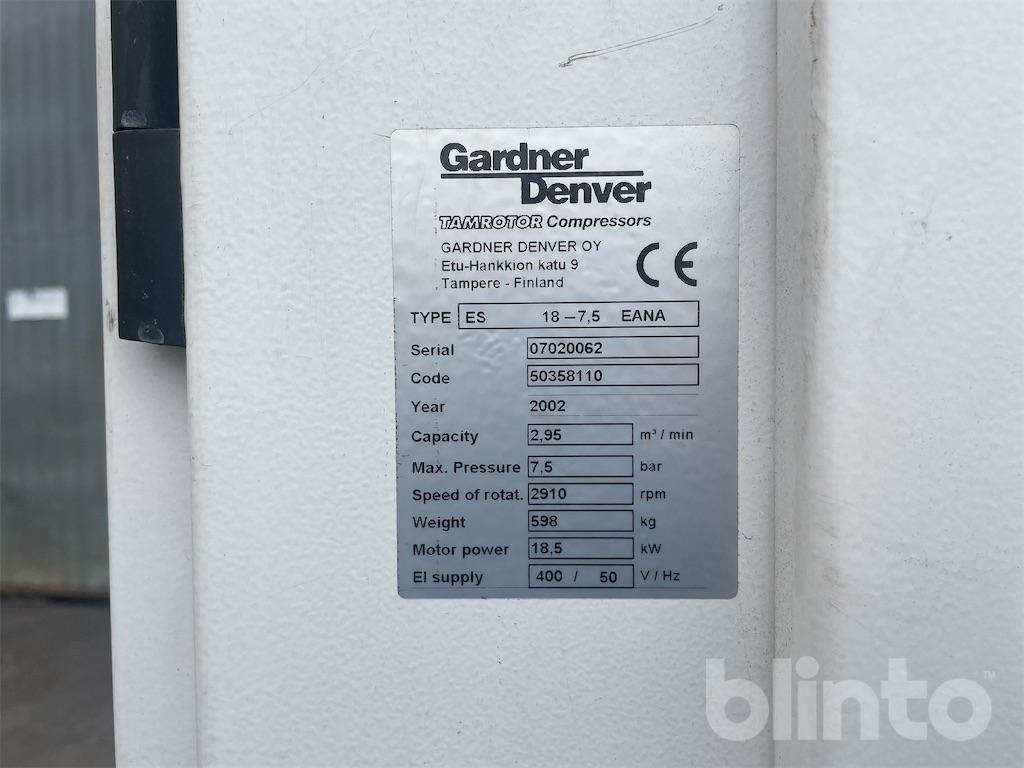Skruvkompressor - Gardner Denver Tamrotor compressors ES 18-7,5 ...