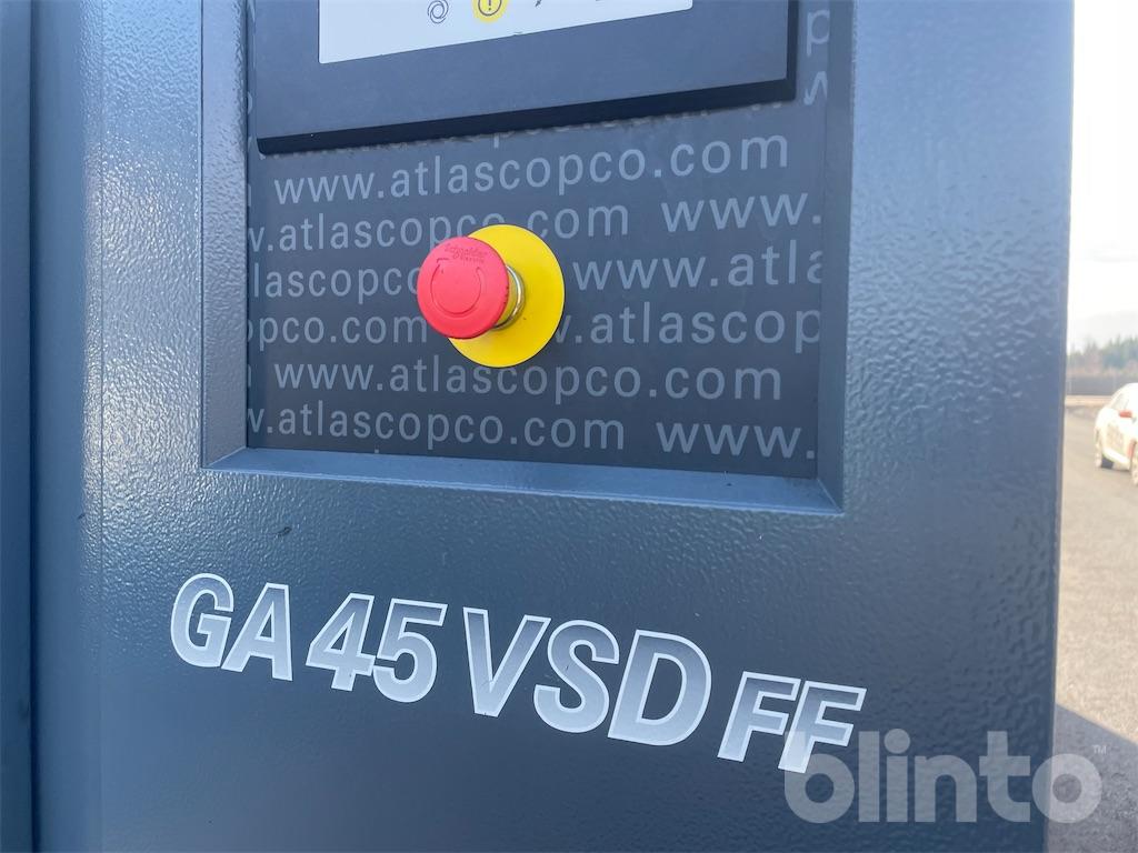 Skruvkompressor - Atlas Copco GA45 VSD FF | Blinto auktioner