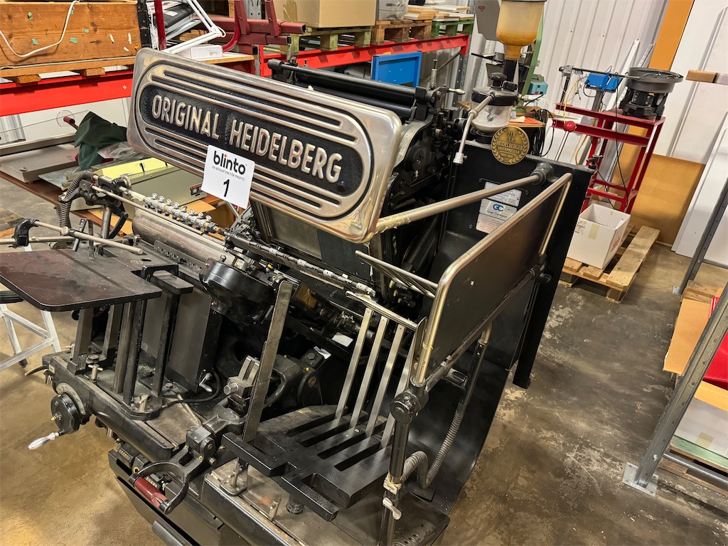 Tryckpress - Heidelberg | Blinto auktioner