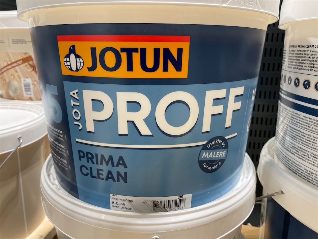 Akrylfärg - Jotun Jota Proff prima Clean 05 9 liter | Blinto auktioner