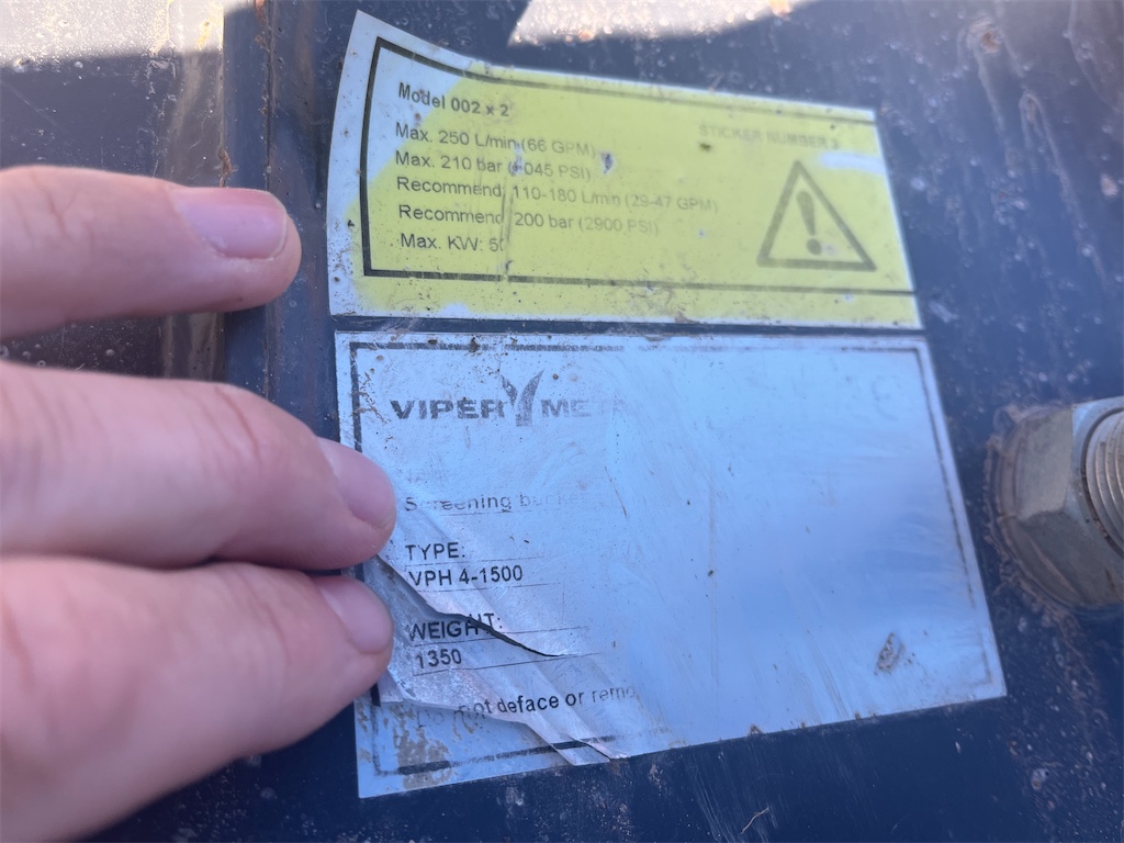 Sållskopa - Viper VPH 4-1500 | Blinto auktioner