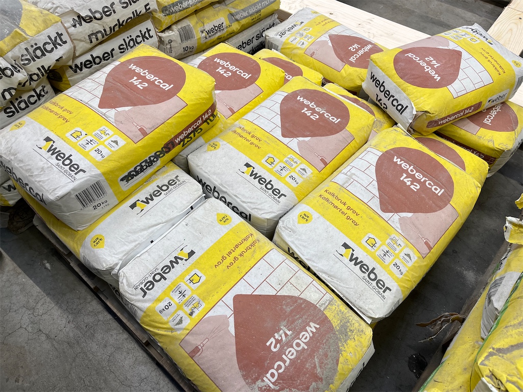 Kalkbruk - Webercal 142 | Blinto auktioner