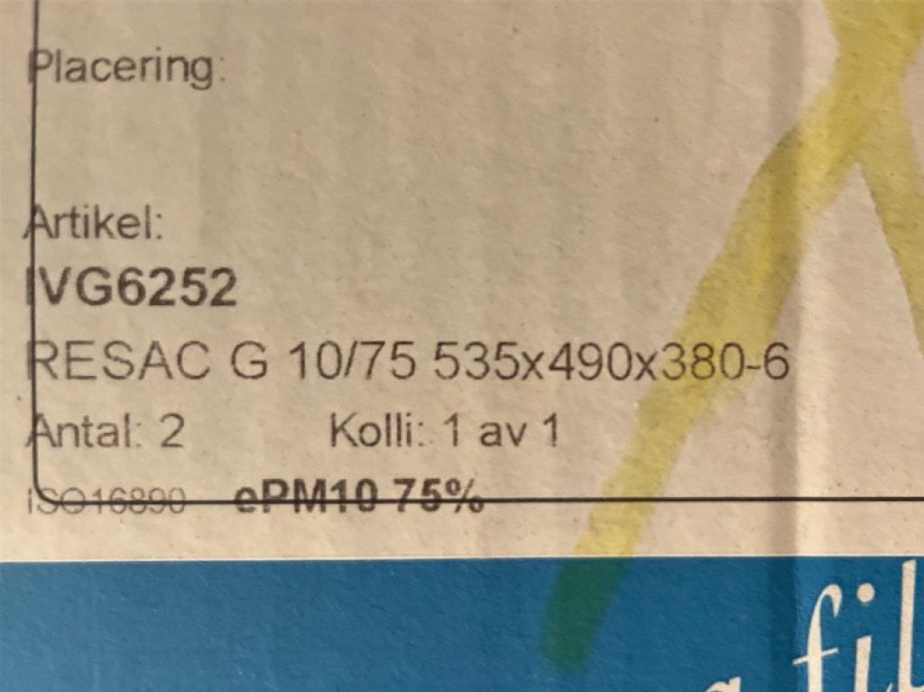 Filter - Resema Camfil | Blinto auktioner