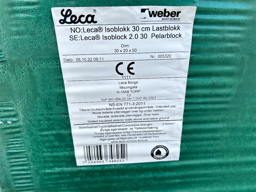Leca Isoblock - Weber | Blinto auktioner