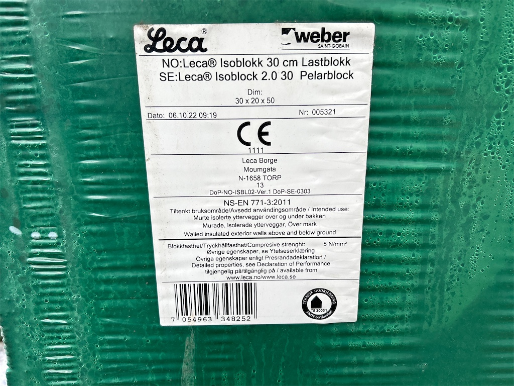 Leca Isoblock - Weber | Blinto auktioner