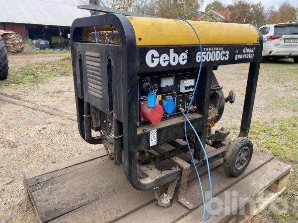 Elverk - Gebe 6500DC3 | Blinto auktioner
