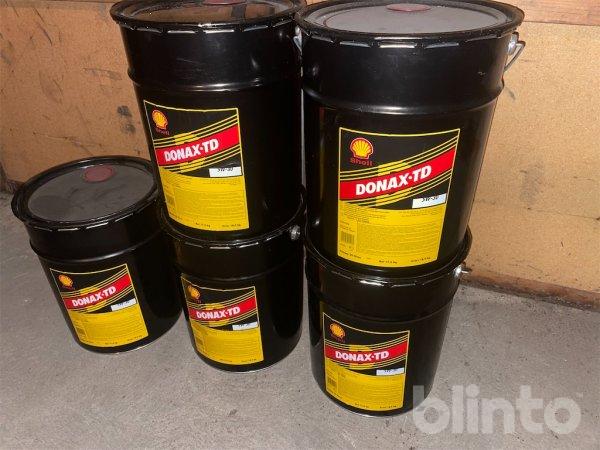 5 hinkar olja - Shell Donax TD 5w-30 | Blinto auktioner